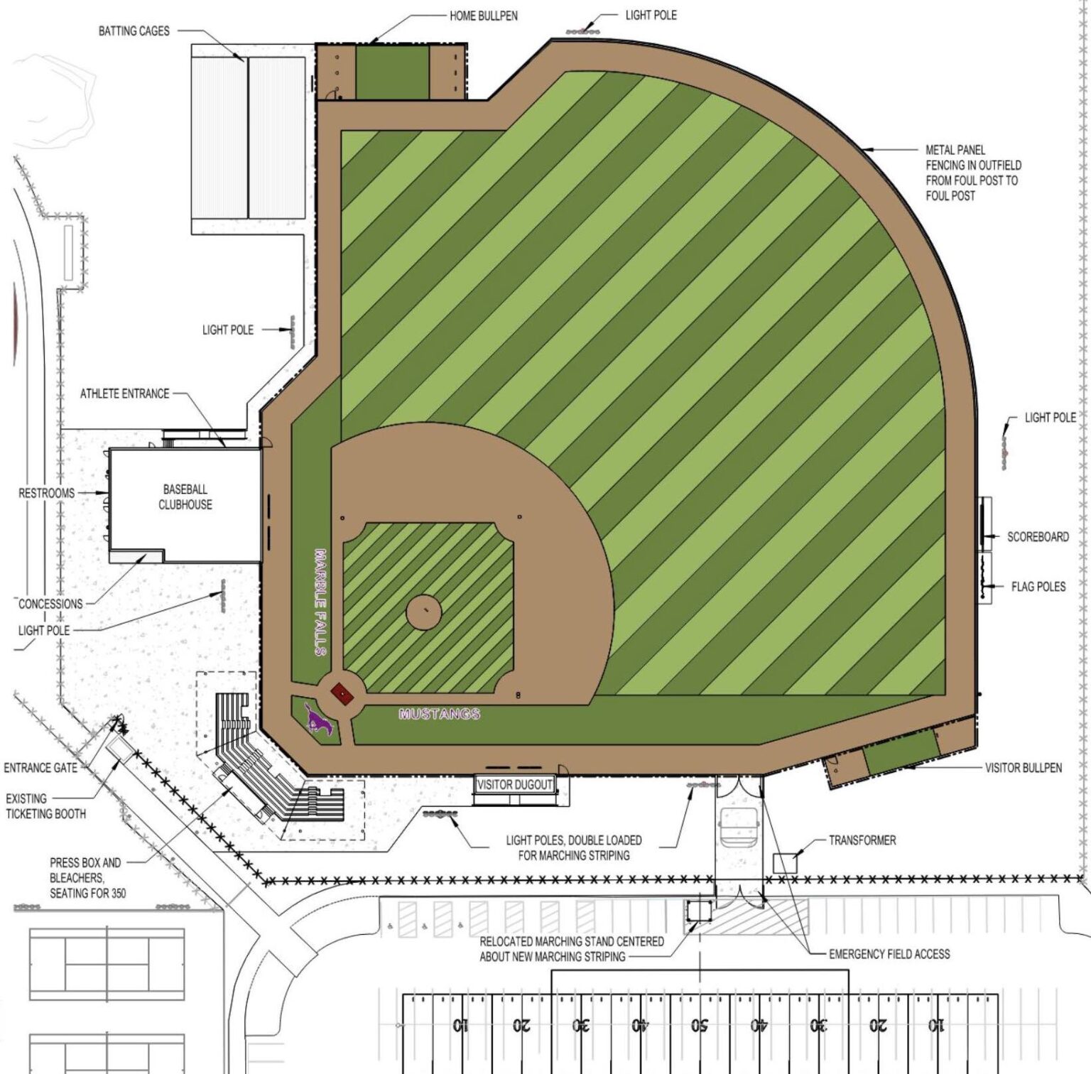 Architects give first look at new Marble Falls ISD baseball park ...