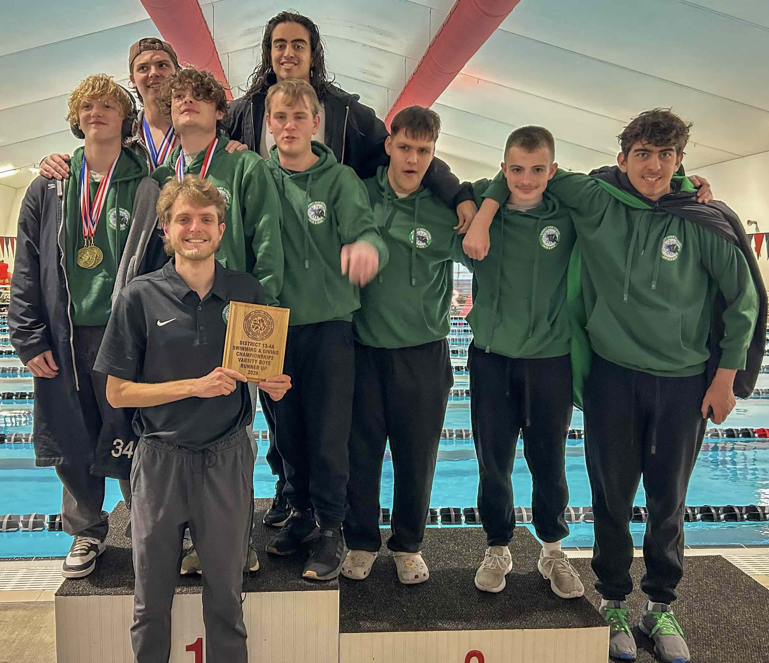 Burnet boys swimming finishes second at district meet - Texas Chalk Talk